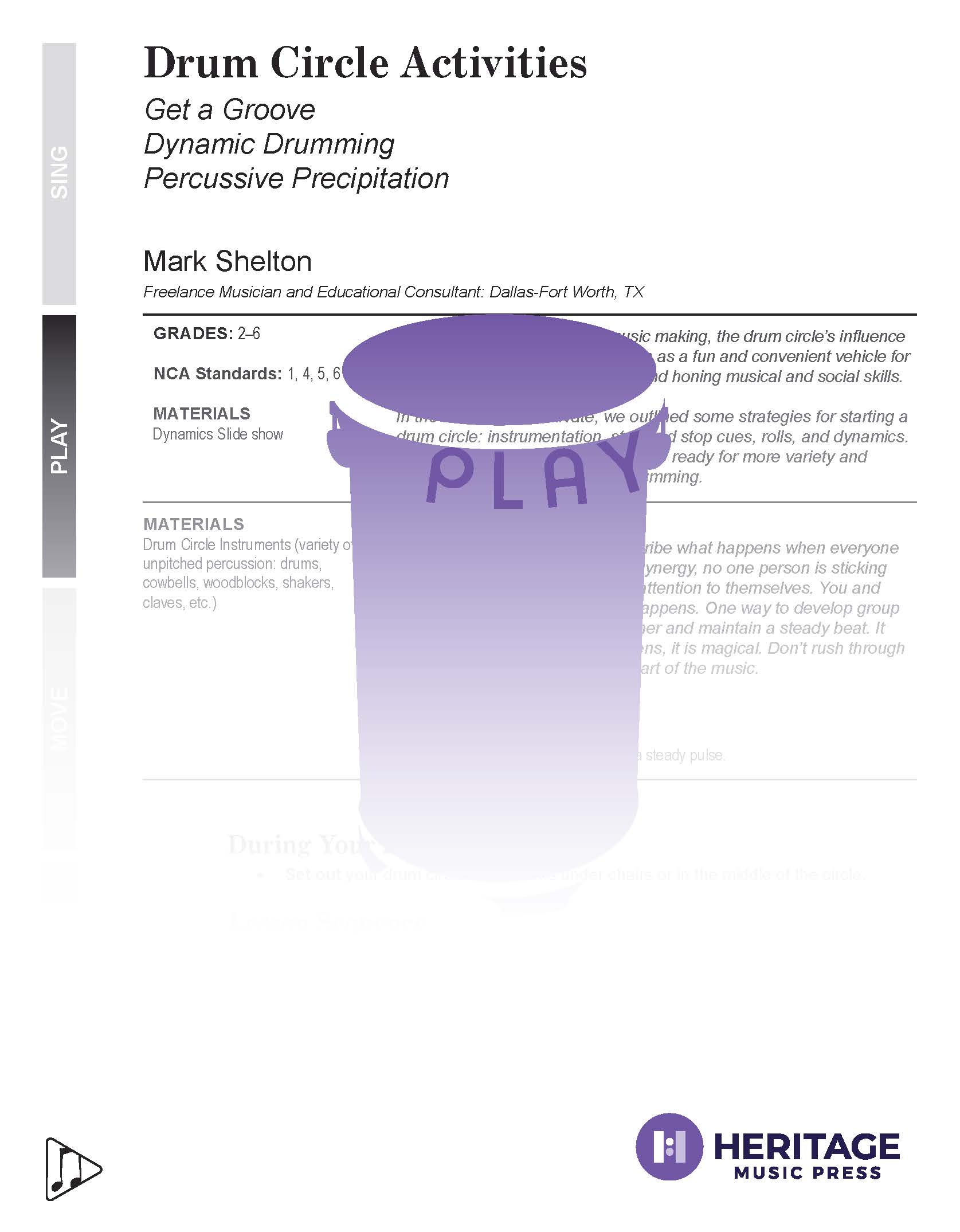 Three Drum Circle Activities: Get a Groove, Dynamic Drumming, and ...